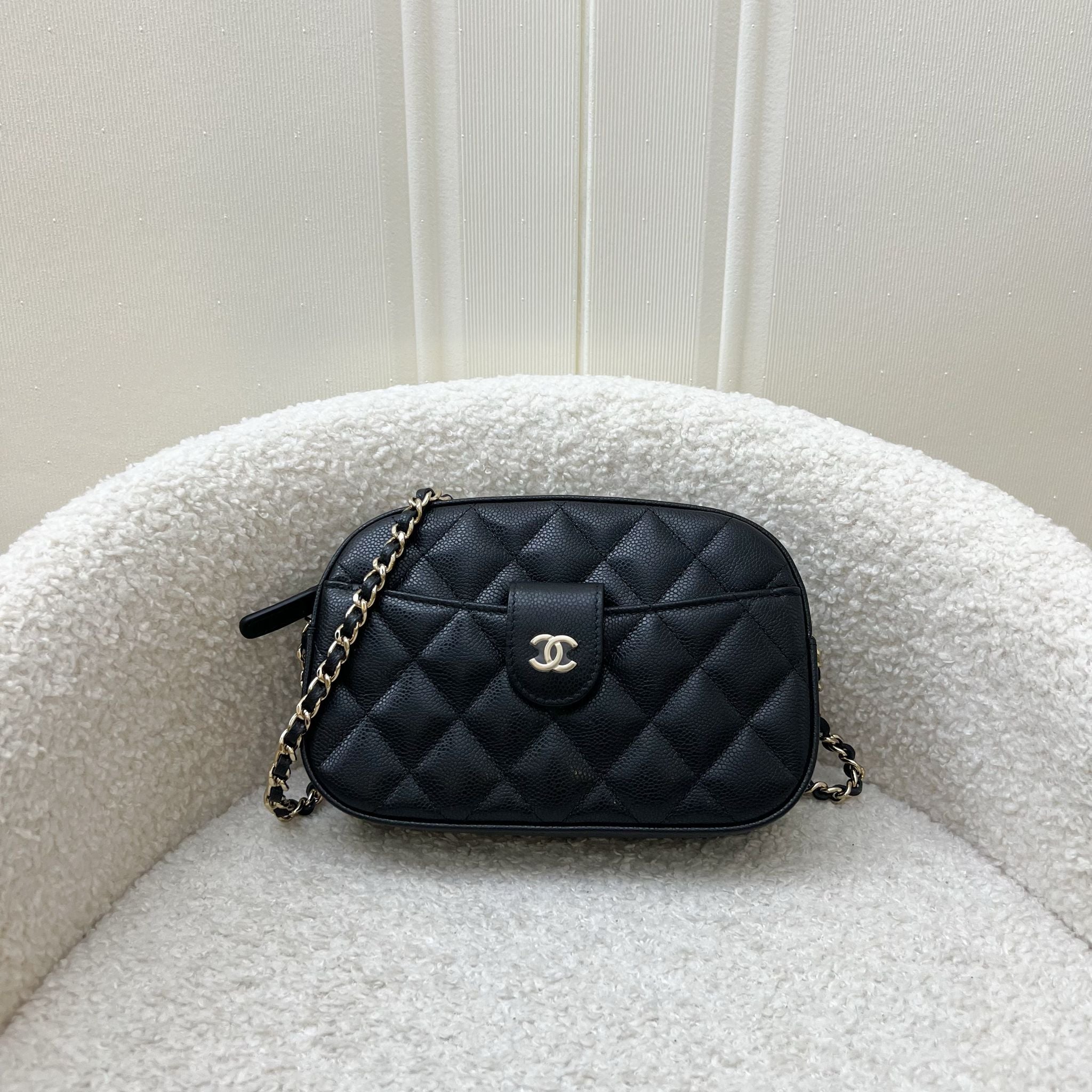 Chanel 24S Mini Camera Bag in Black Caviar and LGHW – Brands Lover