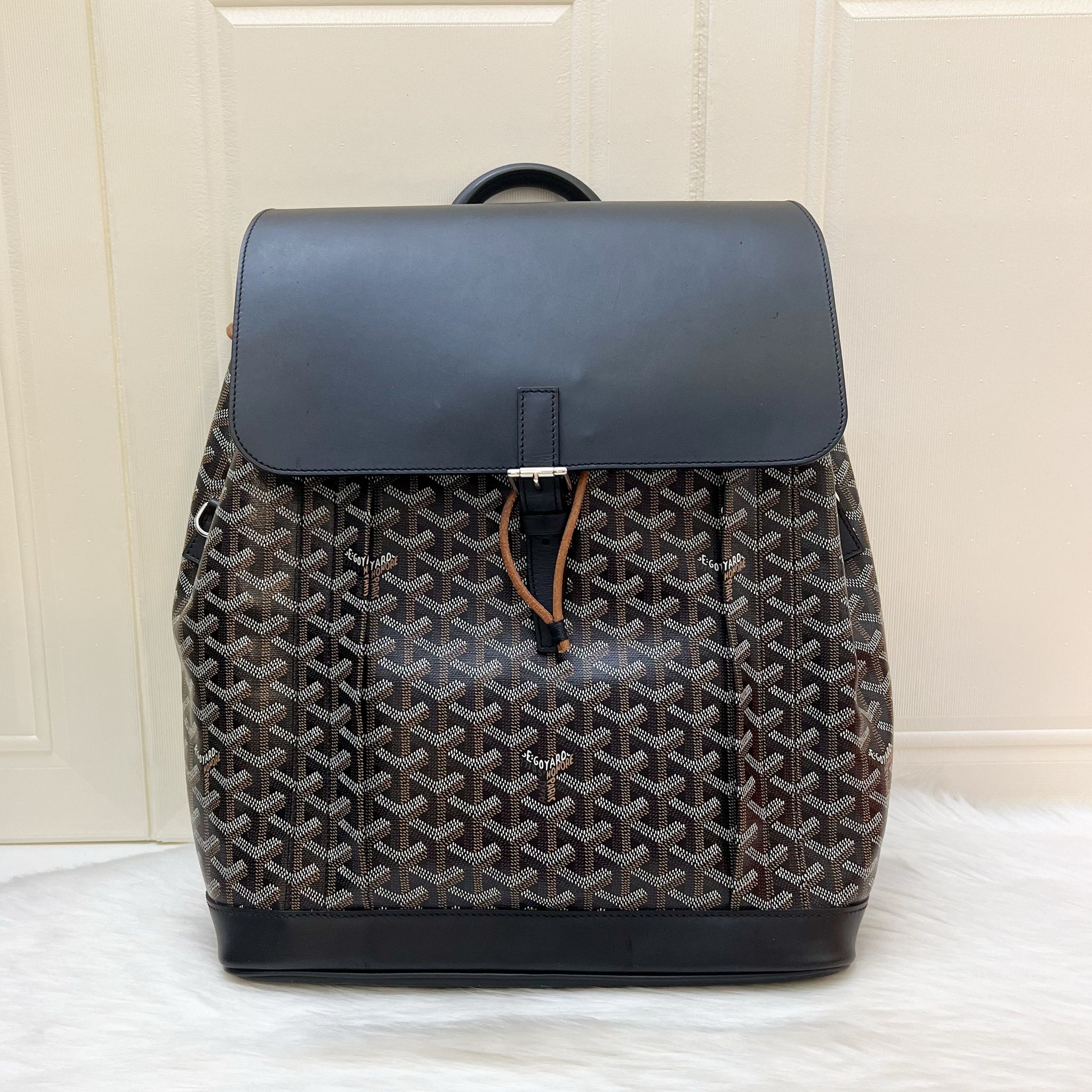 Goyard Alpin Backpack in Black Goyardine Canvas and Leather – Brands Lover