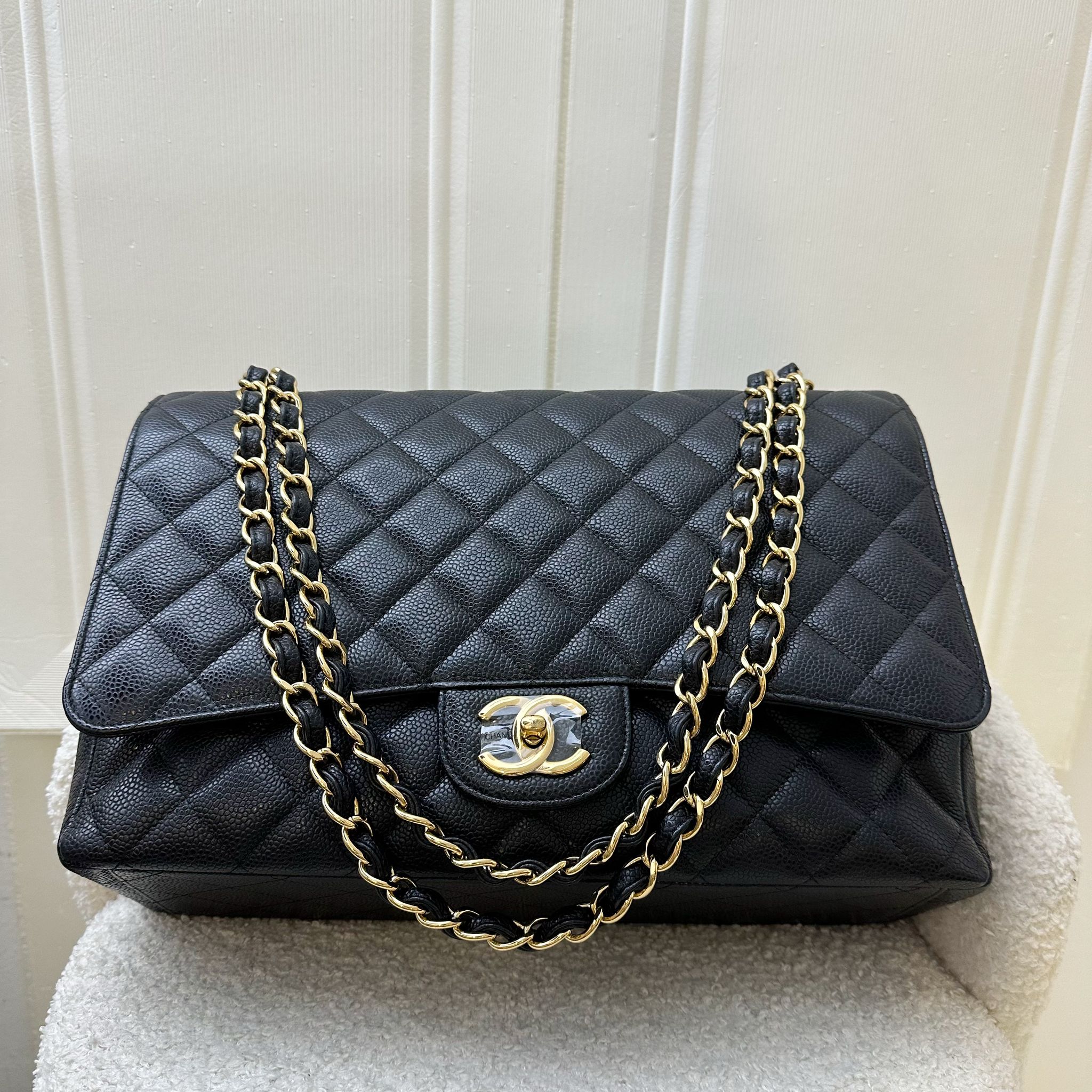 Chanel Maxi Classic Flap DF in Black Caviar and GHW – Brands Lover