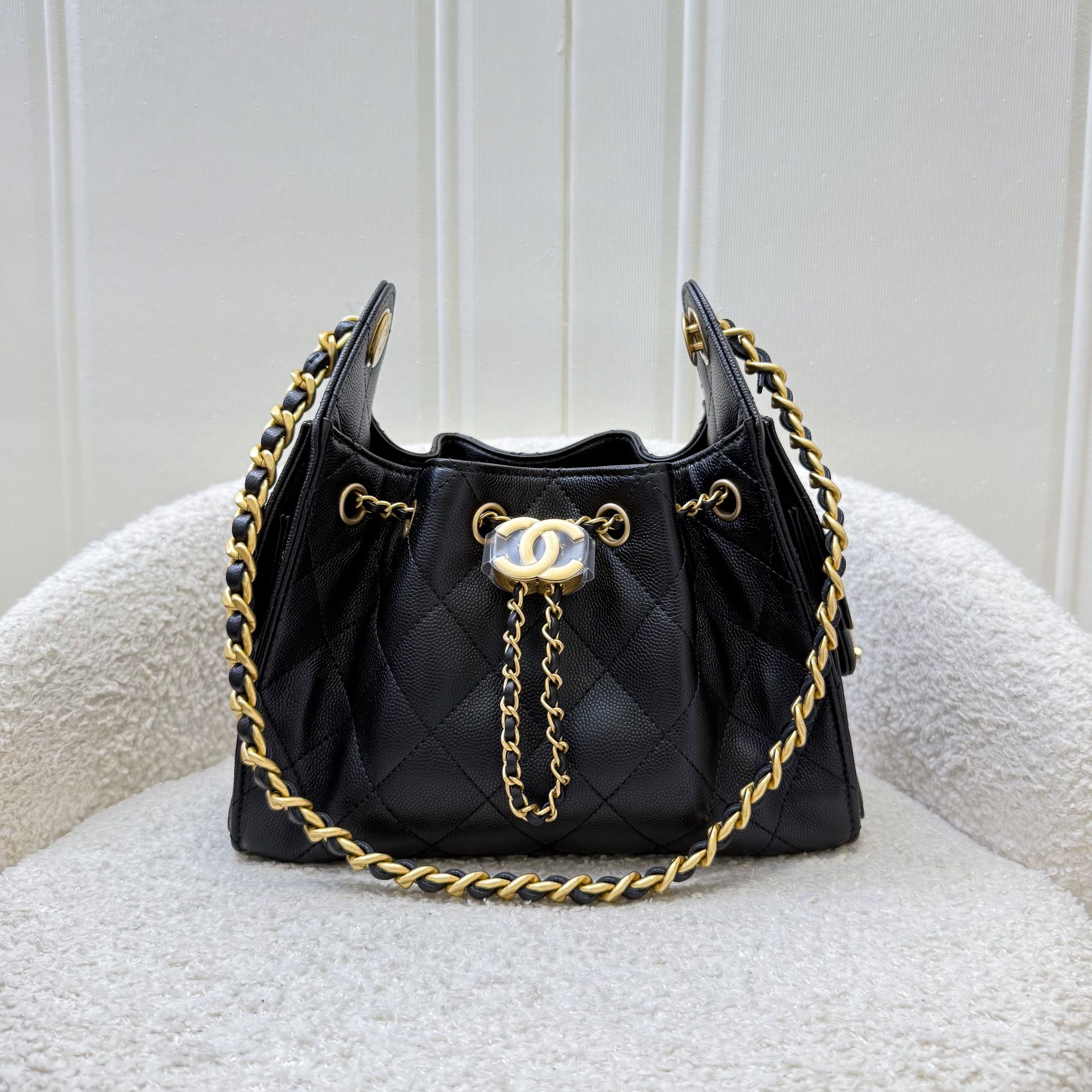 [BN - Local Set - Nov 2025] Chanel 25 Mini Hobo Bag in Black Caviar an ...
