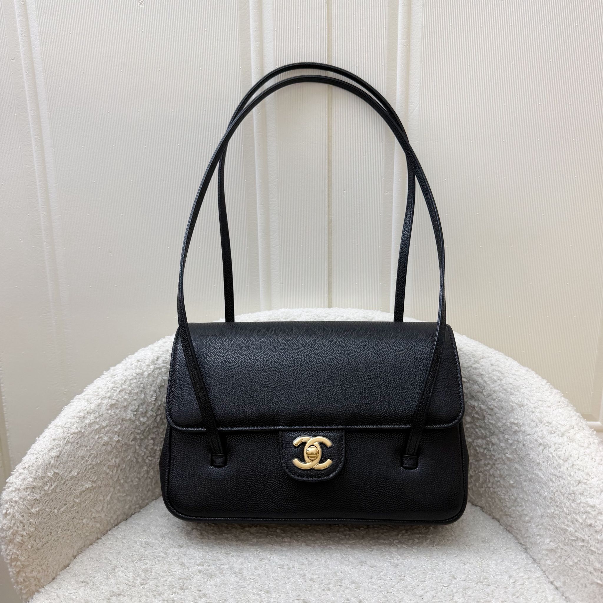 Chanel 26P Preppy Coco Small Flap Bag in Black Caviar and GHW (Model ...