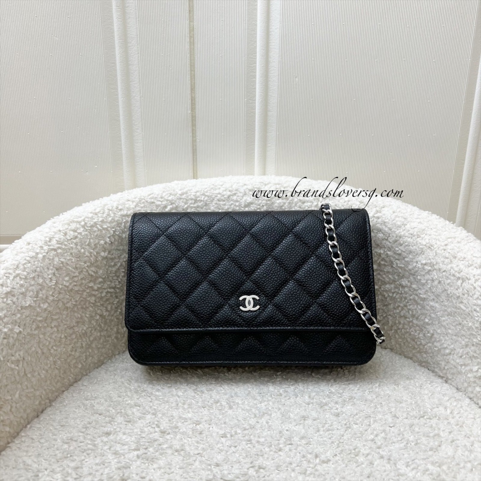 Chanel Classic Wallet on Chain WOC in Black Caviar and SHW – Brands Lover