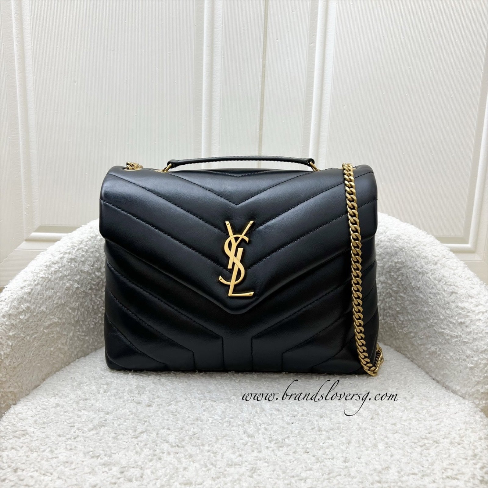 Saint Laurent YSL Small Loulou in Black Lambskin and GHW – Brands Lover
