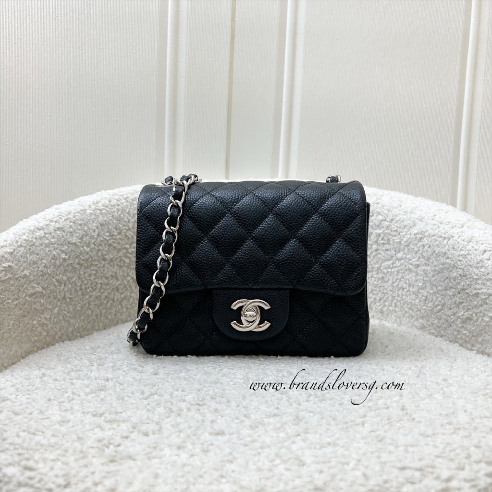 Chanel Classic Square Mini Flap in Black Caviar and SHW – Brands Lover