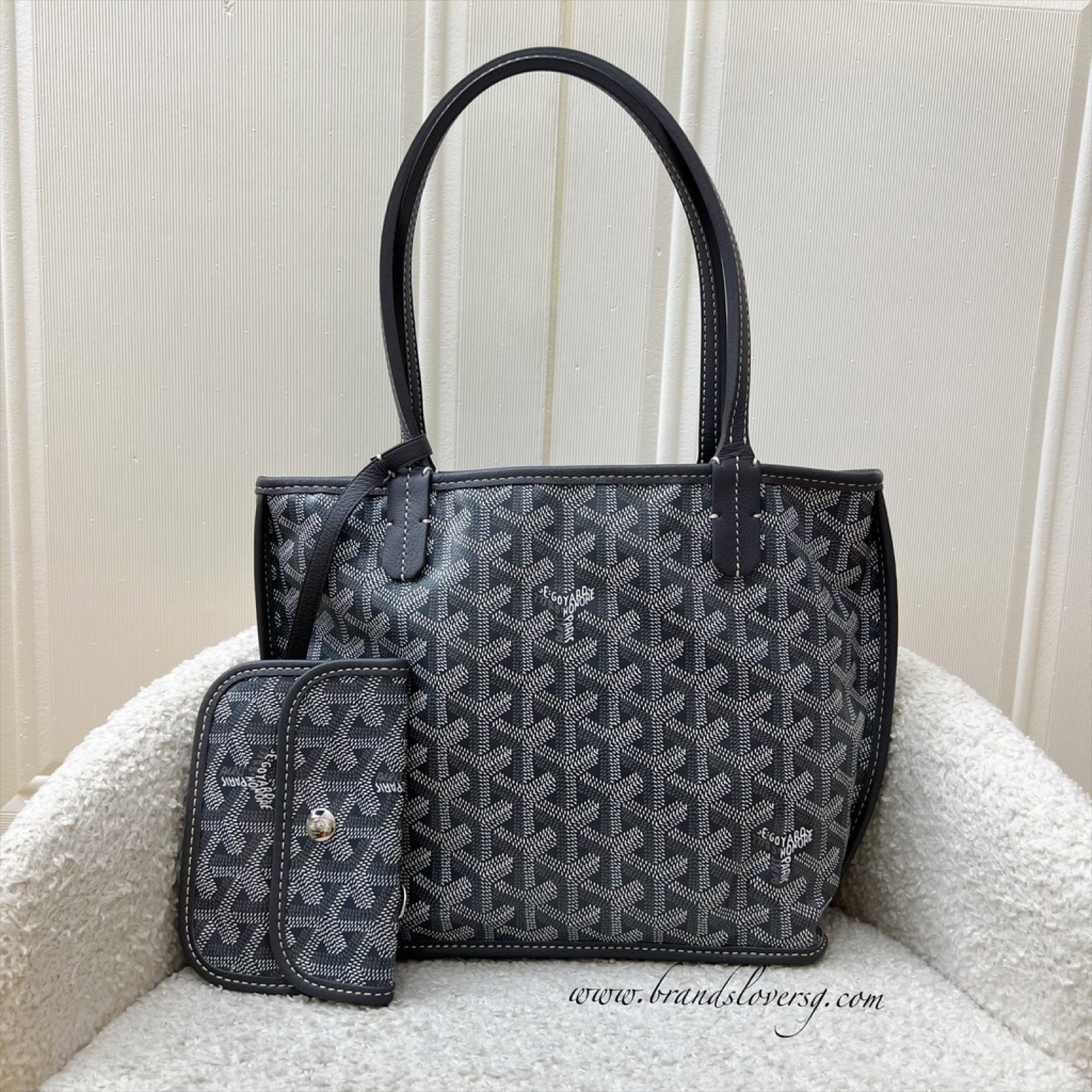 Goyard Mini Anjou in Grey Goyardine Canvas and Leather – Brands Lover