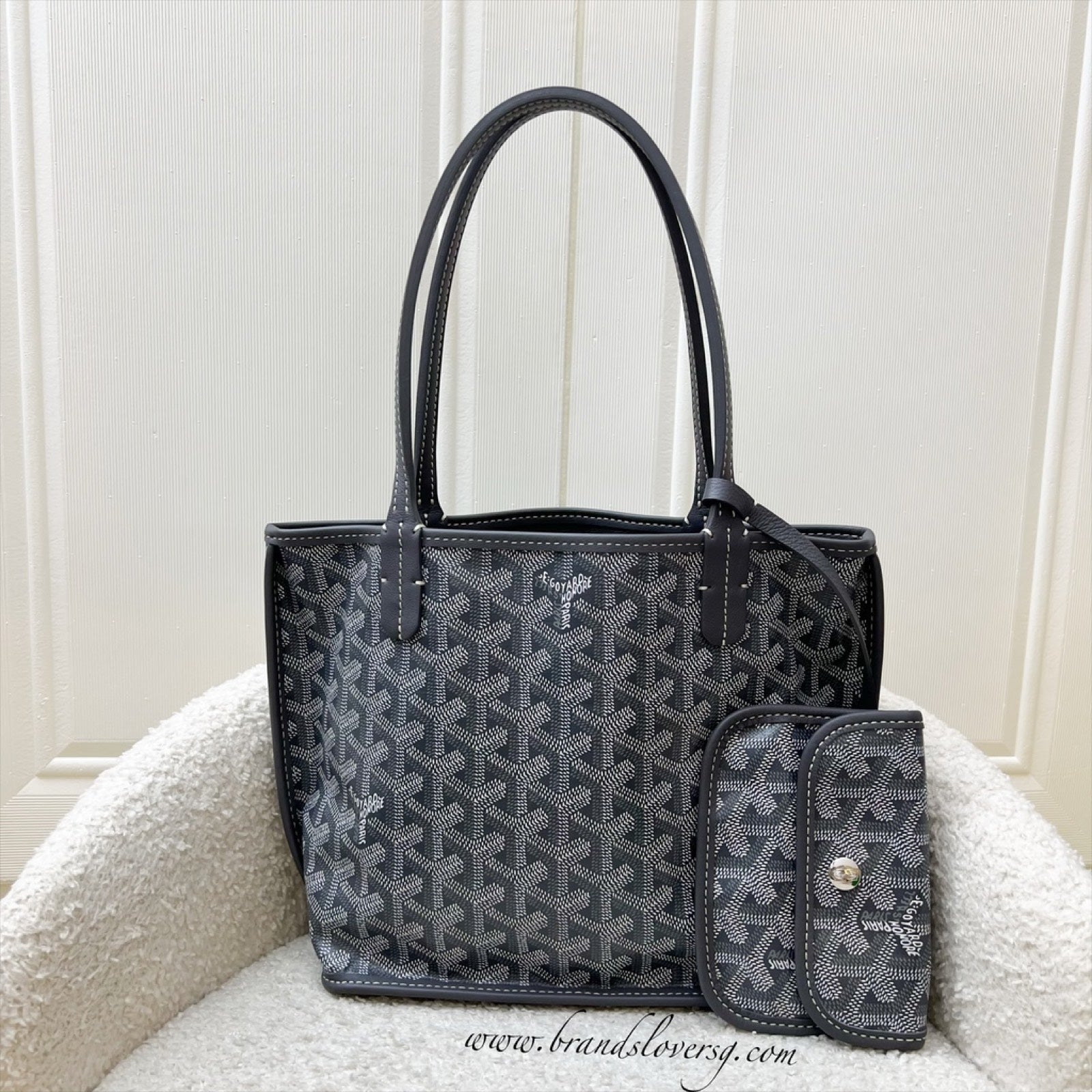 Goyard Mini Anjou in Grey Goyardine Canvas and Leather – Brands Lover