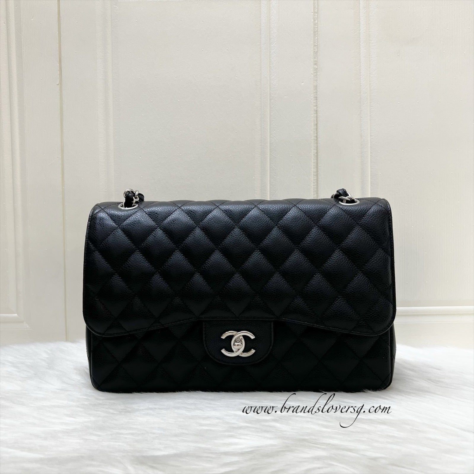 Chanel Jumbo Classic Flap DF in Black Caviar and SHW – Brands Lover