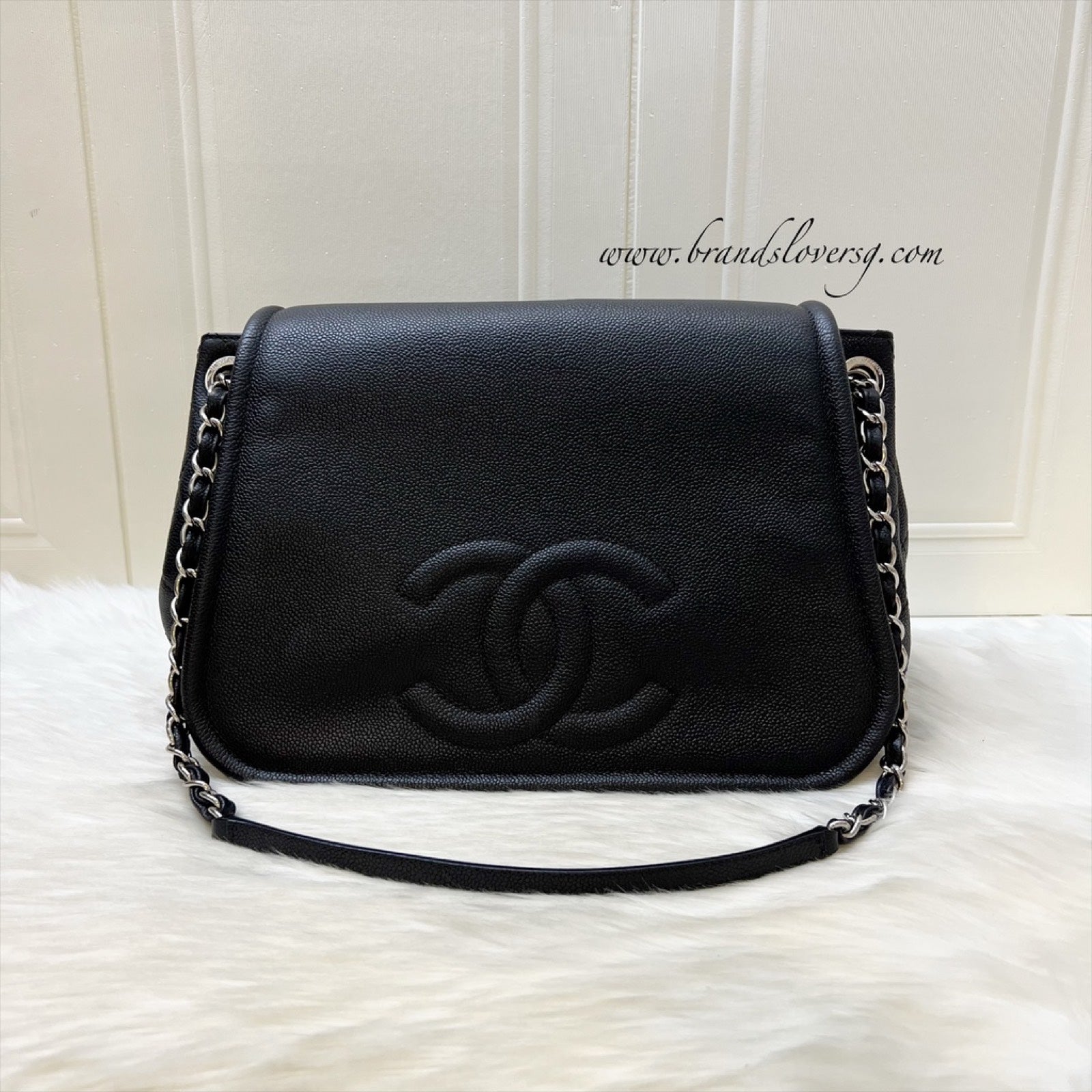 Chanel Maxi Accordion Shoulder Bag in Black Caviar and SHW – Brands Lover