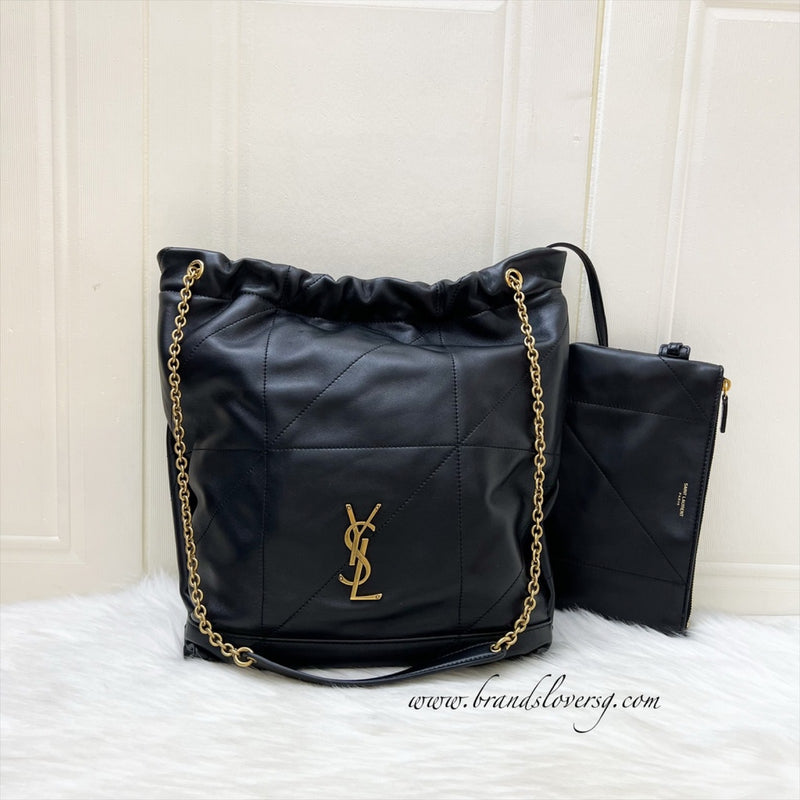 Saint Laurent YSL Medium Jamie Pochon in Black Lambskin and AGHW (Mode ...