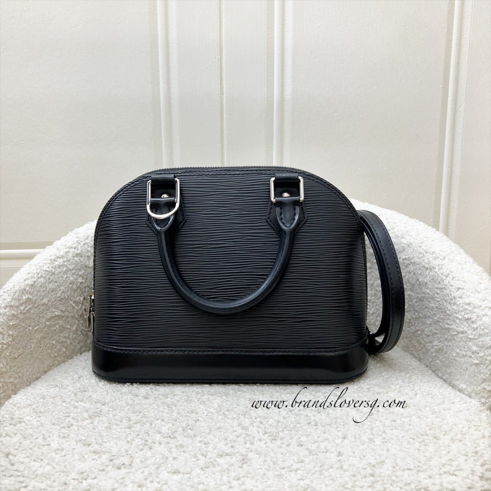 LV Louis Vuitton Alma BB in Black Epi Leather and SHW – Brands Lover