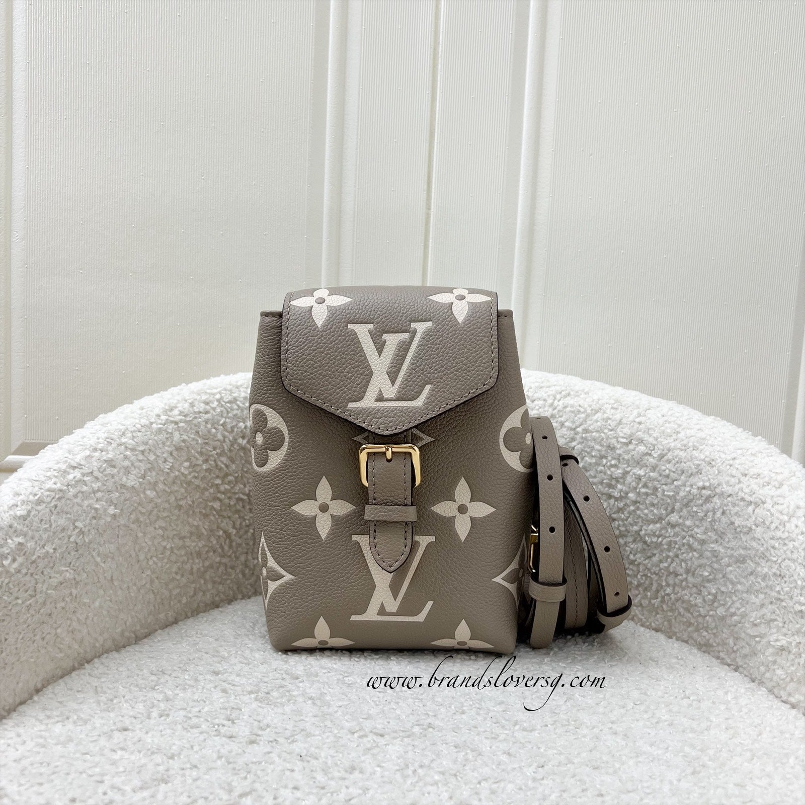 LV Tiny Backpack in Tourterelle Beige Monogram Empreinte Leather GHW ...
